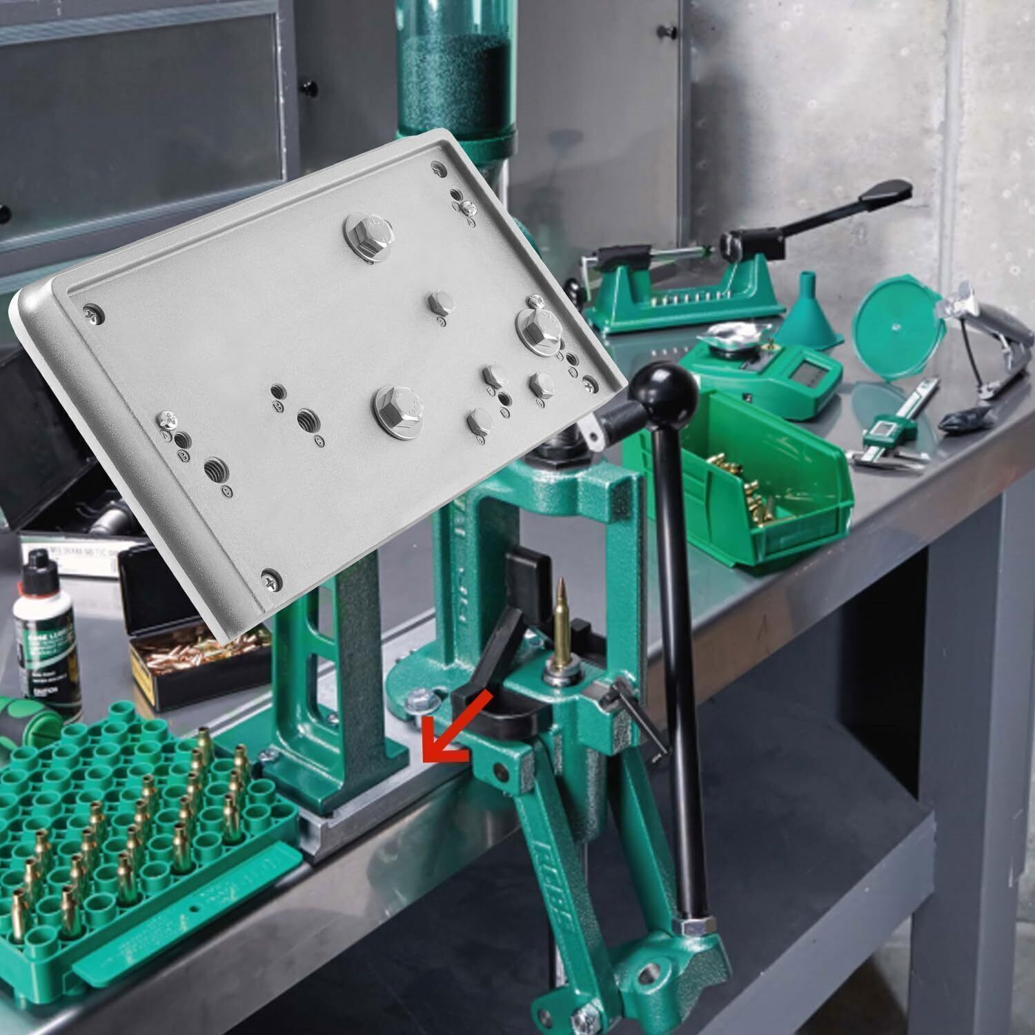 9282 Accessory Base Plate-3 Grey Reloading Bench for RCBS Rock Chucker ...
