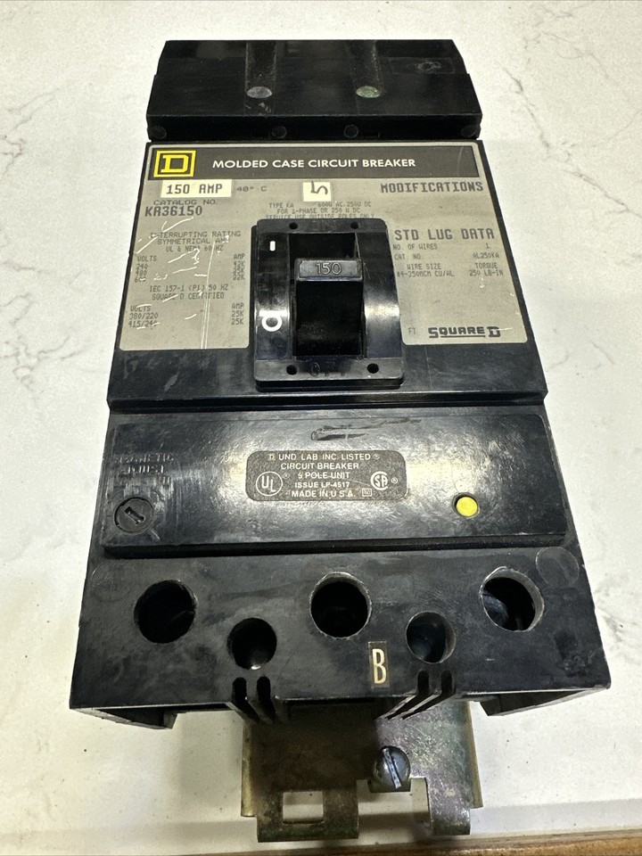 Square D KA36150 150 Amp 600V3 Pole Circuit Breaker Ship Same Day | eBay