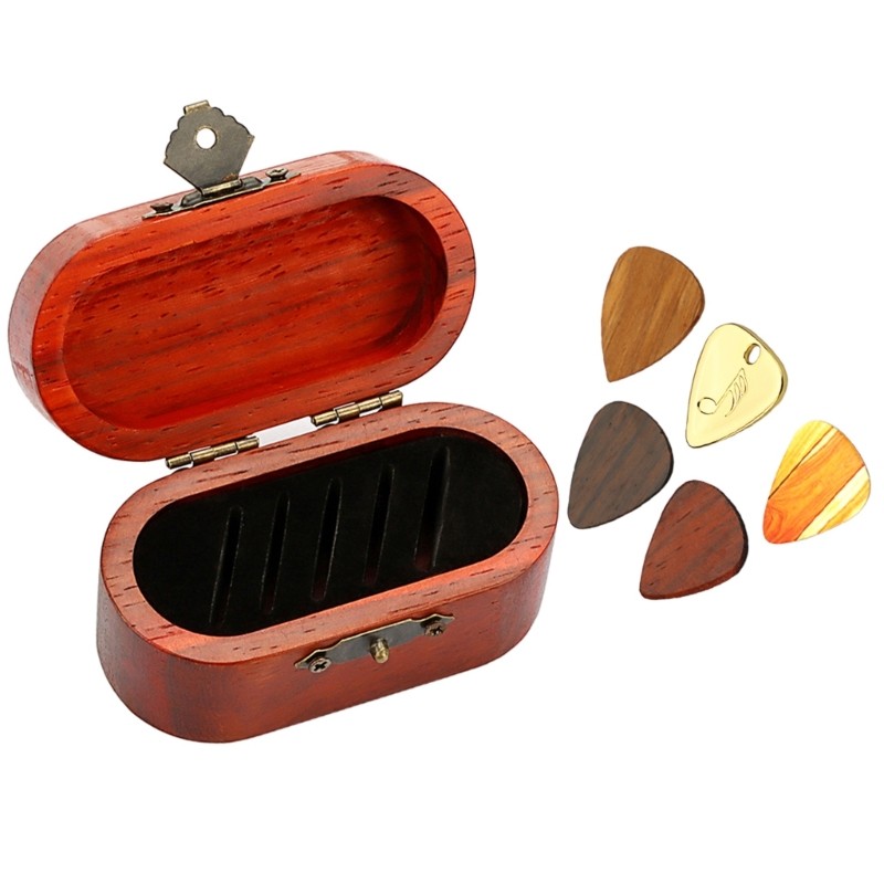 Guitar Pick Container Box with 5 Guitar Pick Musical Instrument ...