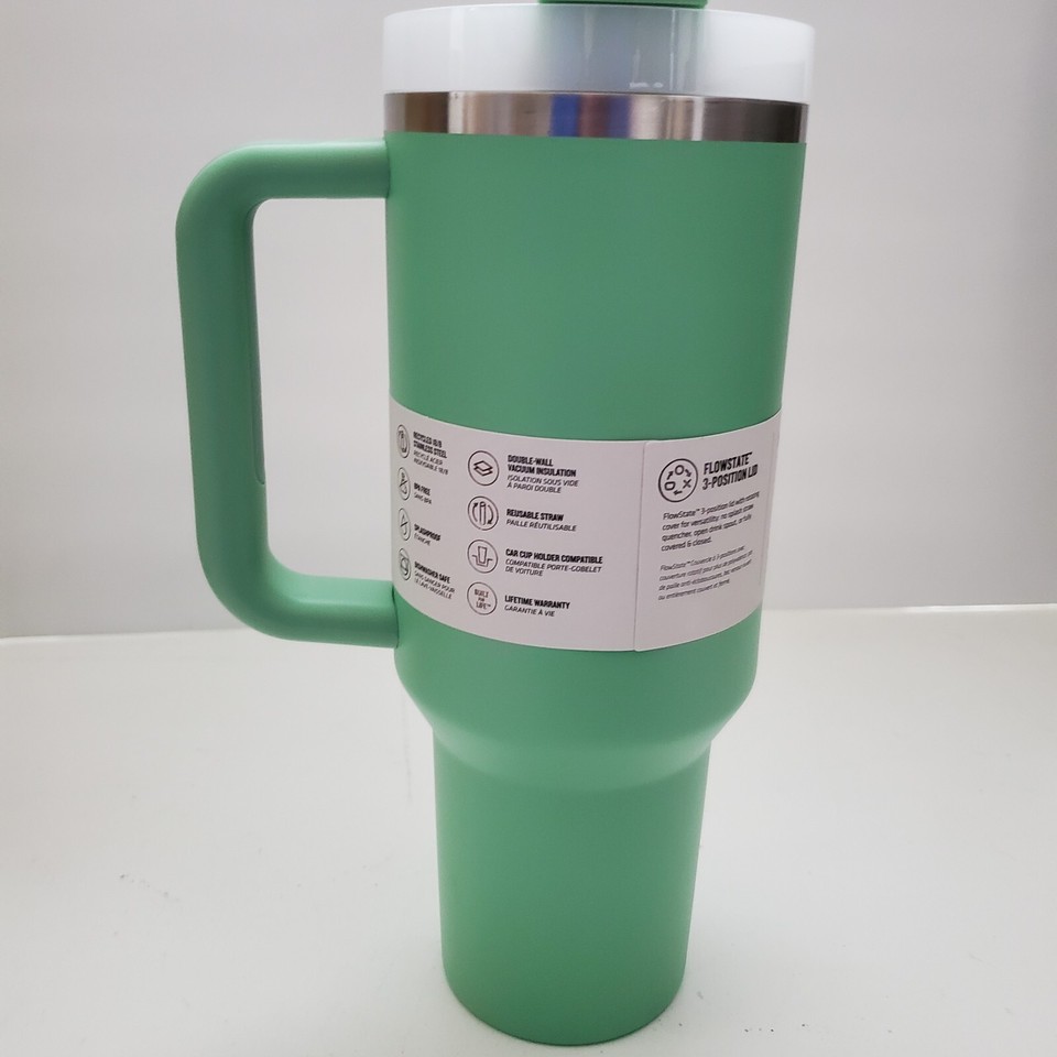 Stanley Flowstate Quencher H2.0 Stainless Steel JADE Tumbler 40oz -NEW ...