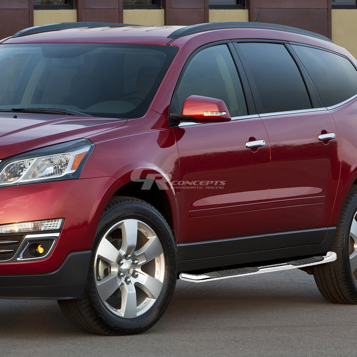 SILVER 3" SIDE STEP NERF BAR BOARD KIT FOR 2007-2017 GMC ACADIA/CHEVY ...