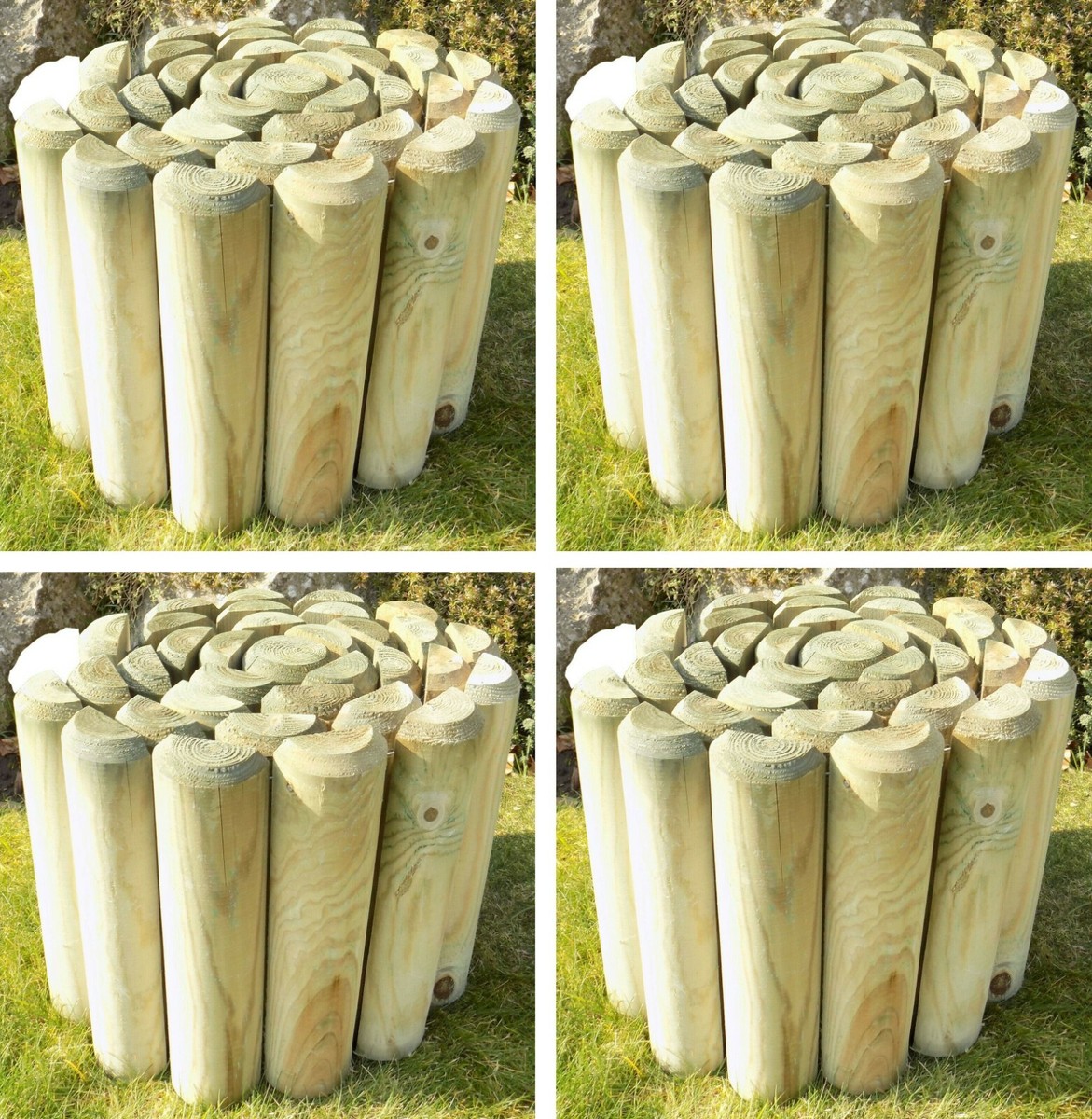 Log Borders For Gardens Log Roll Border Lawn Edging Fencing Edge