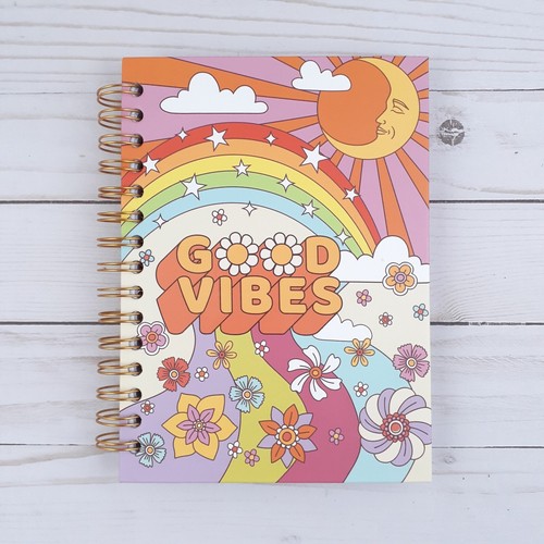 Journal Notepad Notebook Good Vibes Lined Sheets 6x8.5 in | eBay