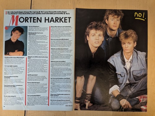MORTEN HARKET A-ha AHA UK Clippings Article Pictures O522 | eBay