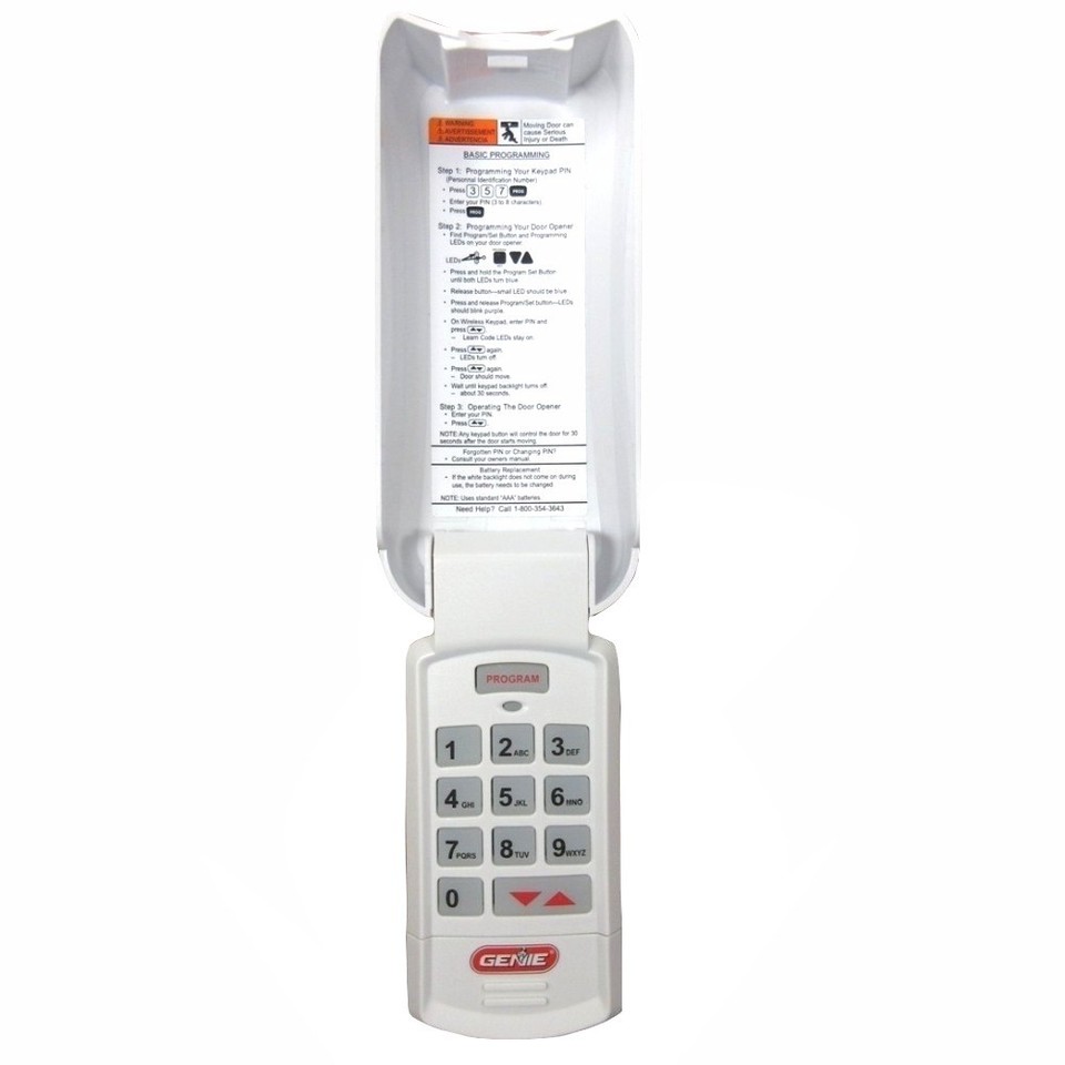 Genie GK-BX Intellicode Wireless Keypad 37224R Overhead Door OKP-BX ...