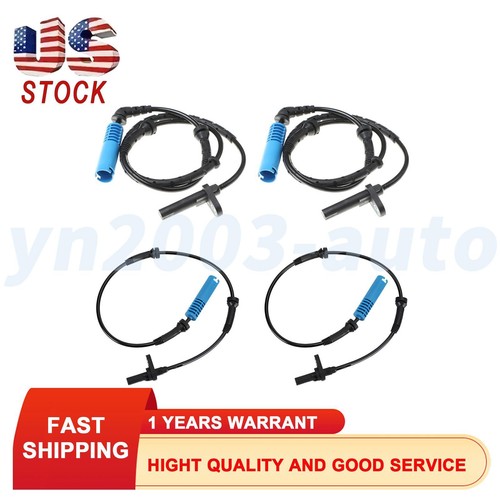 4pcs Front+Rear L/R ABS Wheel Speed Sensor For BMW E60 E61 525i 528i ...