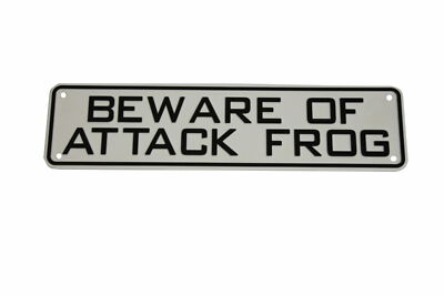 Beware of Attack Frog Sign Bearded Dragon Crested Gecko Reptile Lizard ...