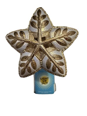 Bath & Body Works Wallflower Plug In Unit Christmas Gold Star Snowflake ...