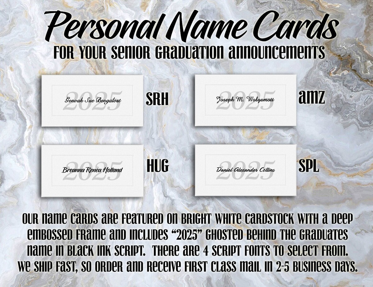 Graduation Name Card Template Graduation Announcement Card Template