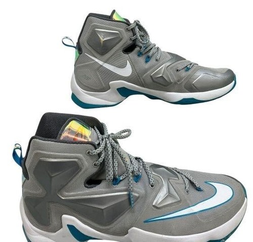 NIKE LEBRON 13 Hologram BLUE LAGOON MENS GREY SNEAKERS SIZE 13 | eBay