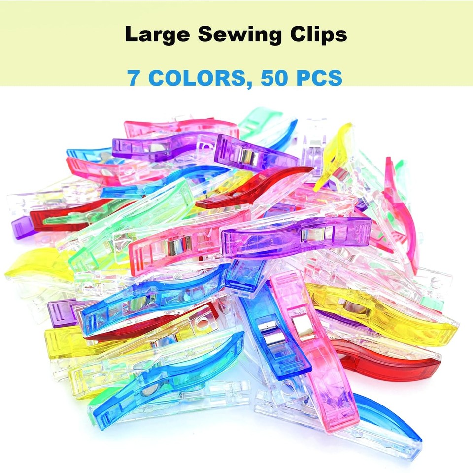 Doukey large sewing clips Fabric Clips 50PCS Jumbo Quilt Clips for ...