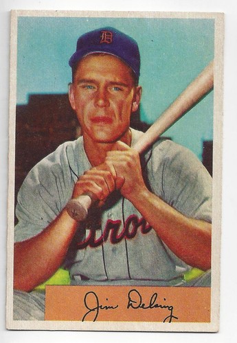 Jim Desling 1954 Bowman ML Baseball Card # 55 Detroit Tigers | eBay