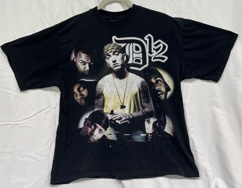 Vintage D12 EMINEM T Shirt Rap Tee Black M Hip Hop 50 Cent Bizarre ...