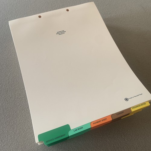 315 Medical Chart Color Bottom Tab File 8.5x11 Lab Payment Consent ...