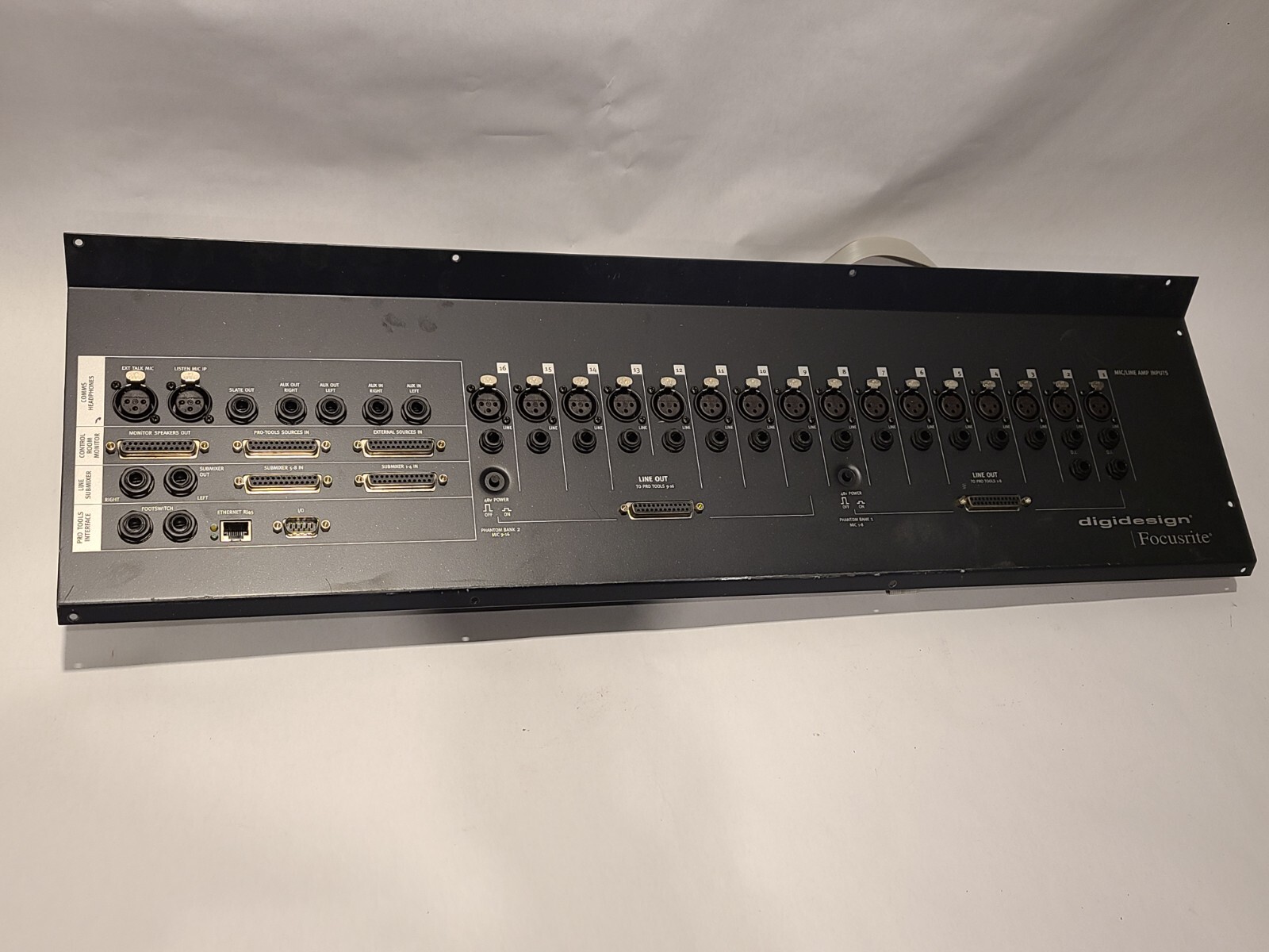 Focusrite Digidesign Control 24 Surface Input Output Back Panel Board ...