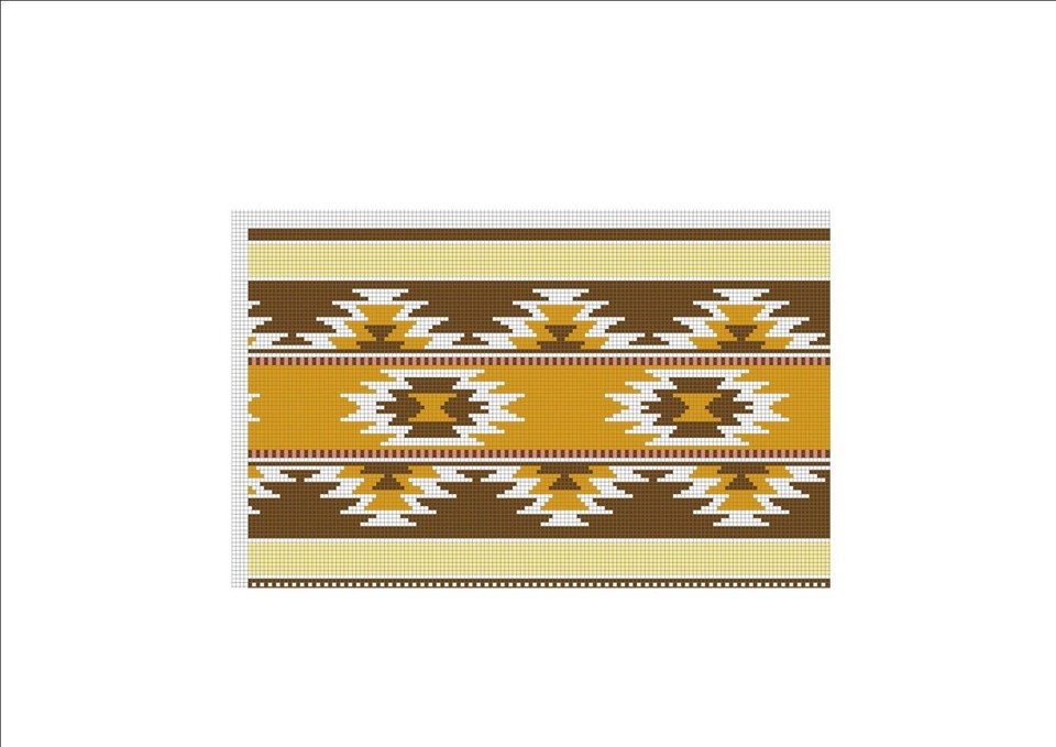 WIDE RUINS VINTAGE Southwest Rug Design for Counted Cross Stitch ...