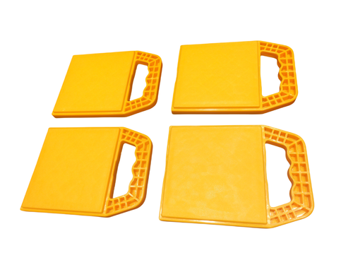 Caravan 4 Jack Pads, Caravan Levels Stabilizer Support - Yellow | eBay ...