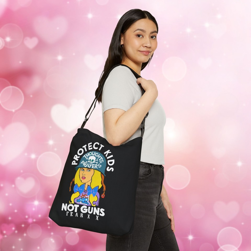 Anti Gun Tote Bag, Protect Kids Not Guns Carryall on Adjustable Tote ...