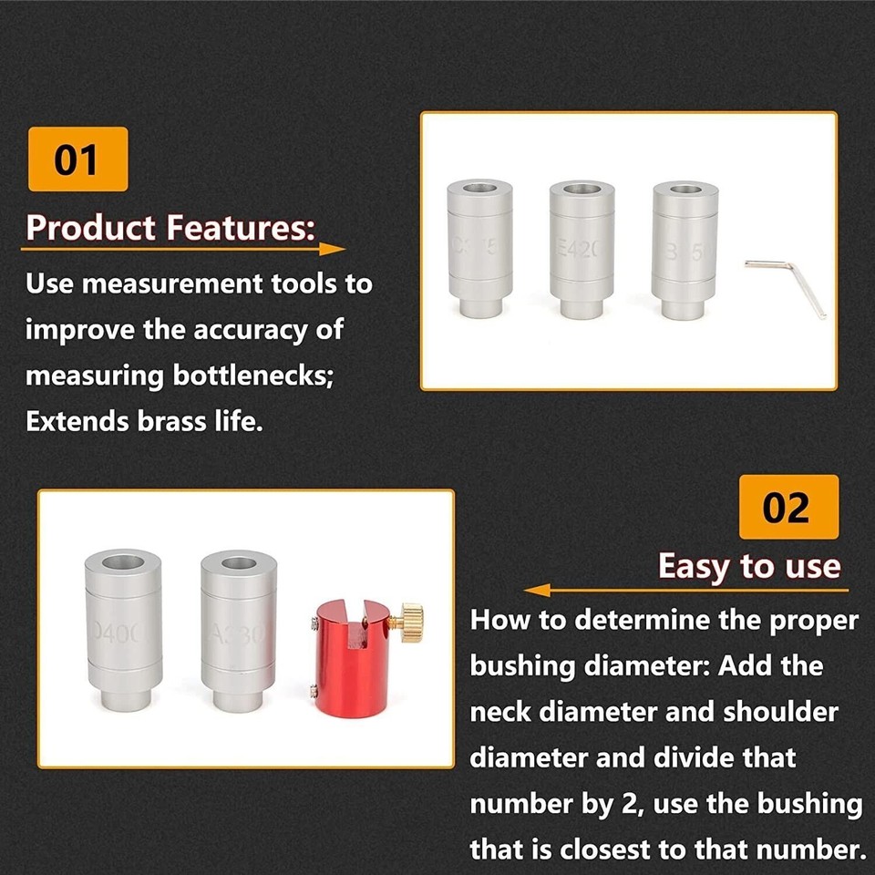 Body with 5 Bushing Set Lock N Load Headspace Gauge Kit with Comparator ...