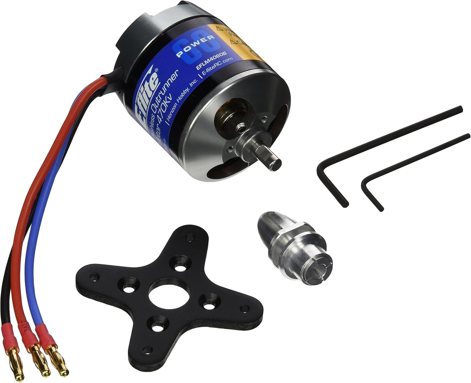 Power 60 Brushless Outrunner Motor 470Kv EFLM4060B Electric Brushless ...