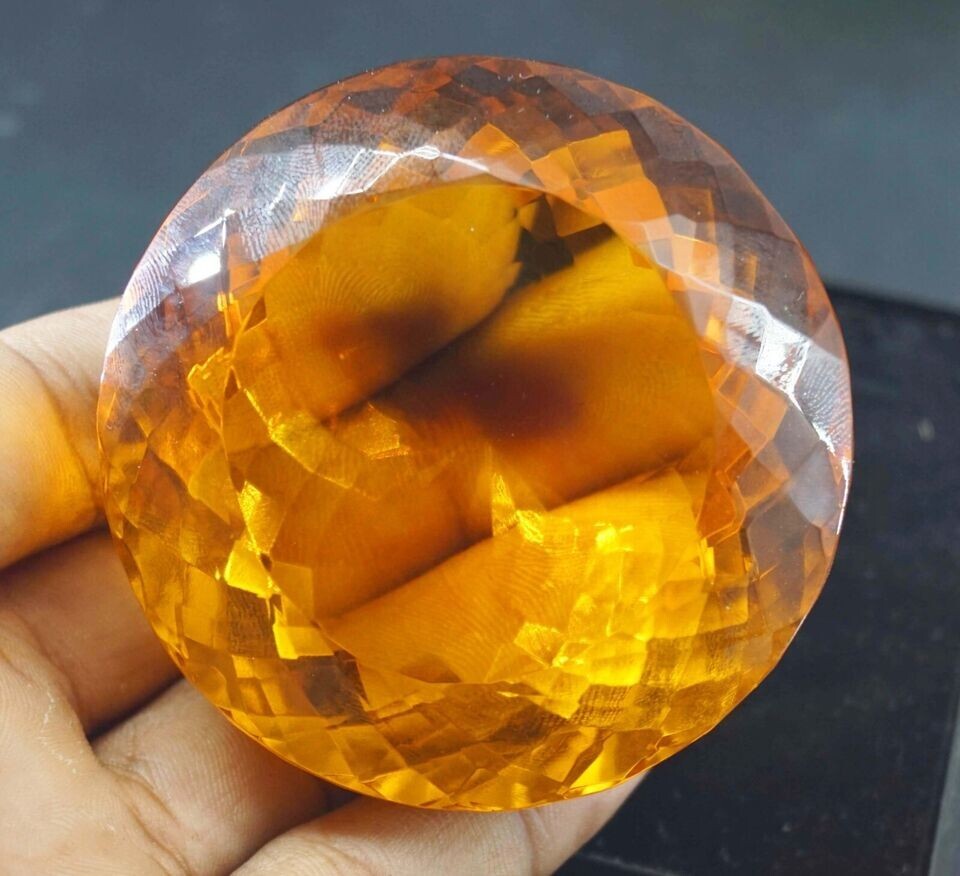 Natural Certified 800 Ct Brazilian Yellow Citrine Round Cut Loose ...