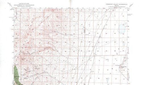 Crescent Valley Quad, Nevada 1949 Topo Map Vintage USGS 15 Minute ...