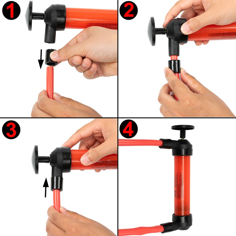 Manual Siphon Fluid Pump Gasoline Gas Petrol Water Hand Transfer Oil ...