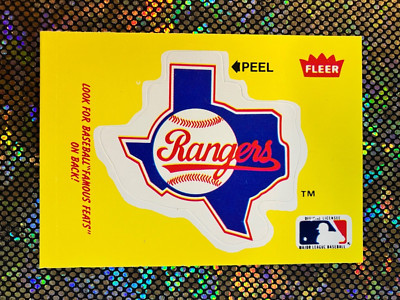 1986 Fleer Team Stickers Stickers - Baseball's Famous Feats Texas ...