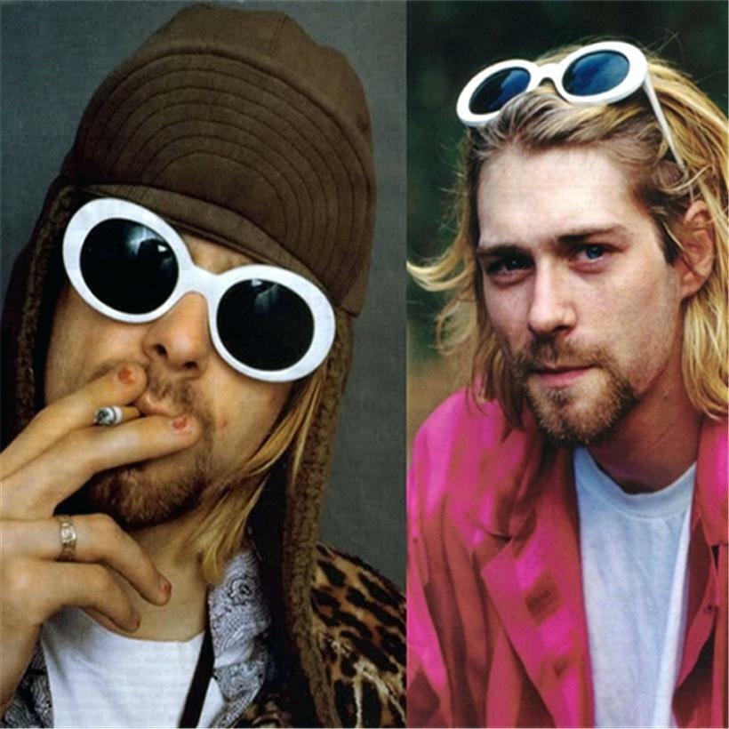 Clout Goggles Kurt Cobain Round Sunglasses Women Men Retro Sun Glasses ...