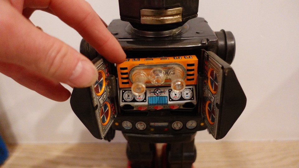 Horikawa SH - SUPER ASTRONAUT ROTATE O MATIC Tin Robot 1960s With Box ...