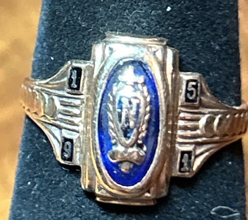 Balfour 10K Gold Ladies High School Class Ring size 7.25, 1951, 3.2 grams blue | eBay