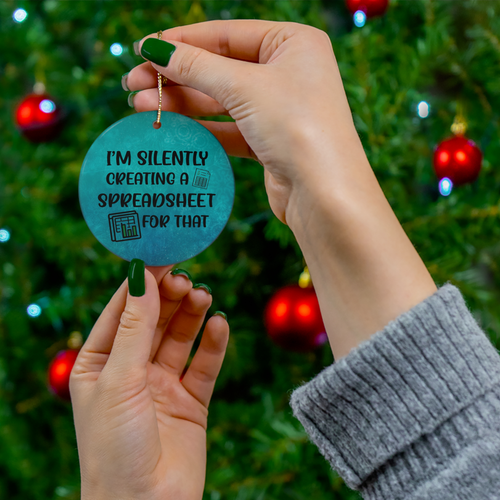Spreadsheet Humor Accountant Christmas Ornament Cpa Bookkeeper Coworker ...