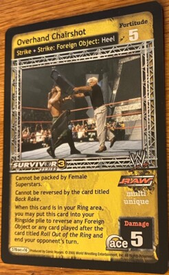 WWE Raw Deal Overhand Chairshot FOIL Survivor Series 3 Ric Flair 578/ ...