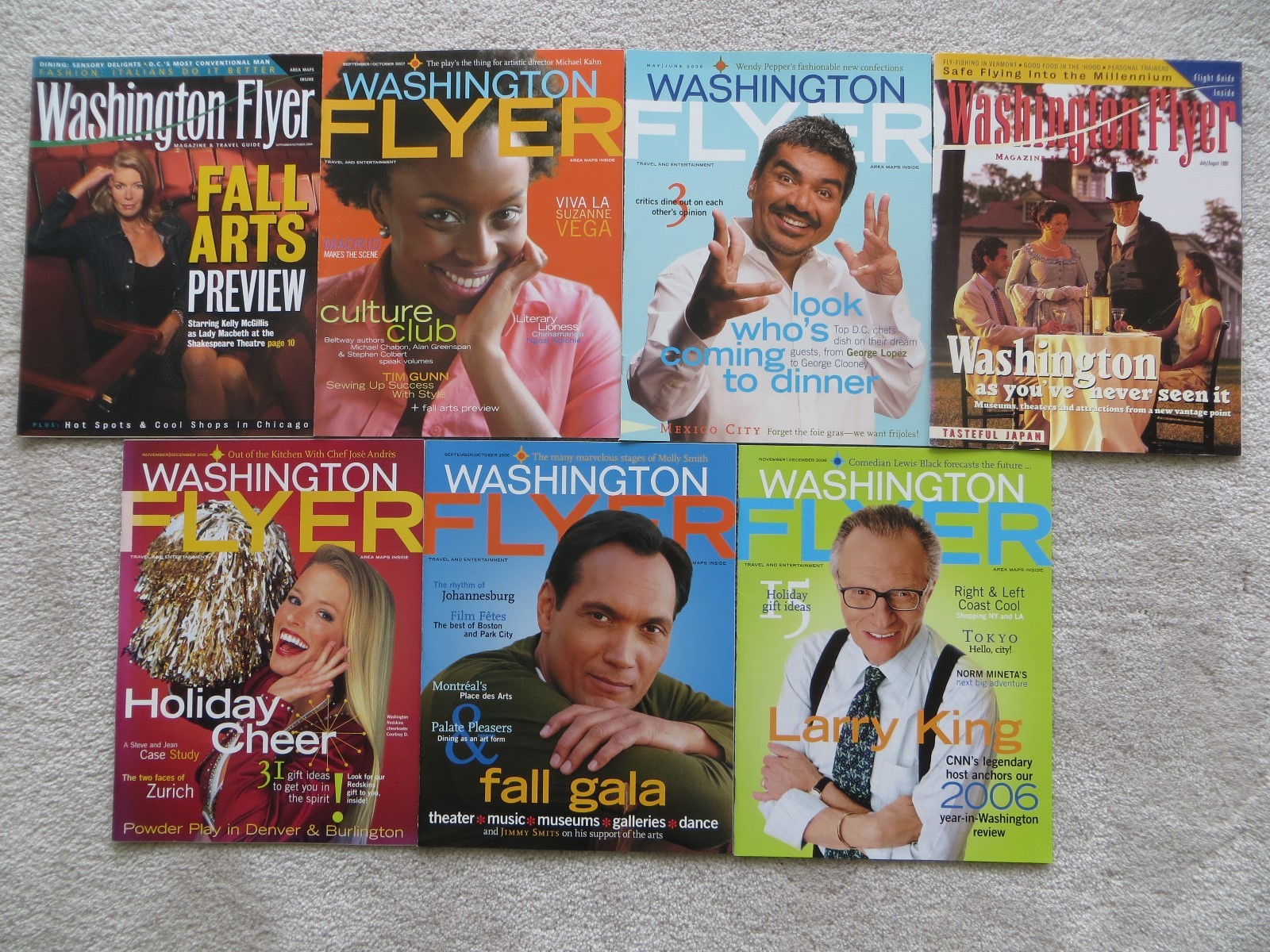 Lot of 7 Washington Flyer (Washington DC Airports) magazines 1999-2007 ...