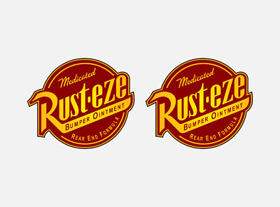 Rusteze Stickers Rusty Rust Cars Lightning McQueen Car Van Decals x2 ...