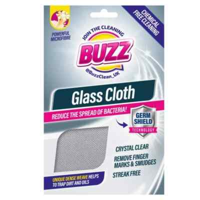 BUZZ ANTI-BACTERIAL MICROFIBRE GLASS CLOTH | eBay