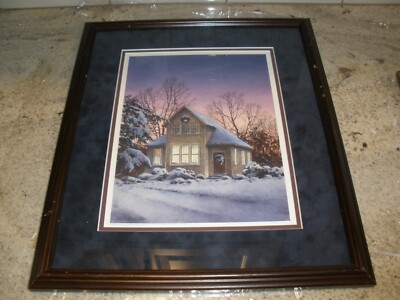 RICHARD BOLLINGER PRINT WINTER BUILDING SCENE SIGNED NUMBERED 265/750 ...