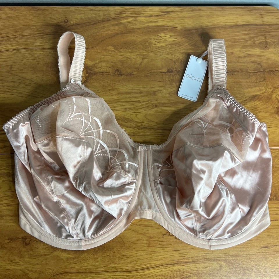 Elomi Cate Full Coverage Bra Size 38O Latte Underwire Side Support ...