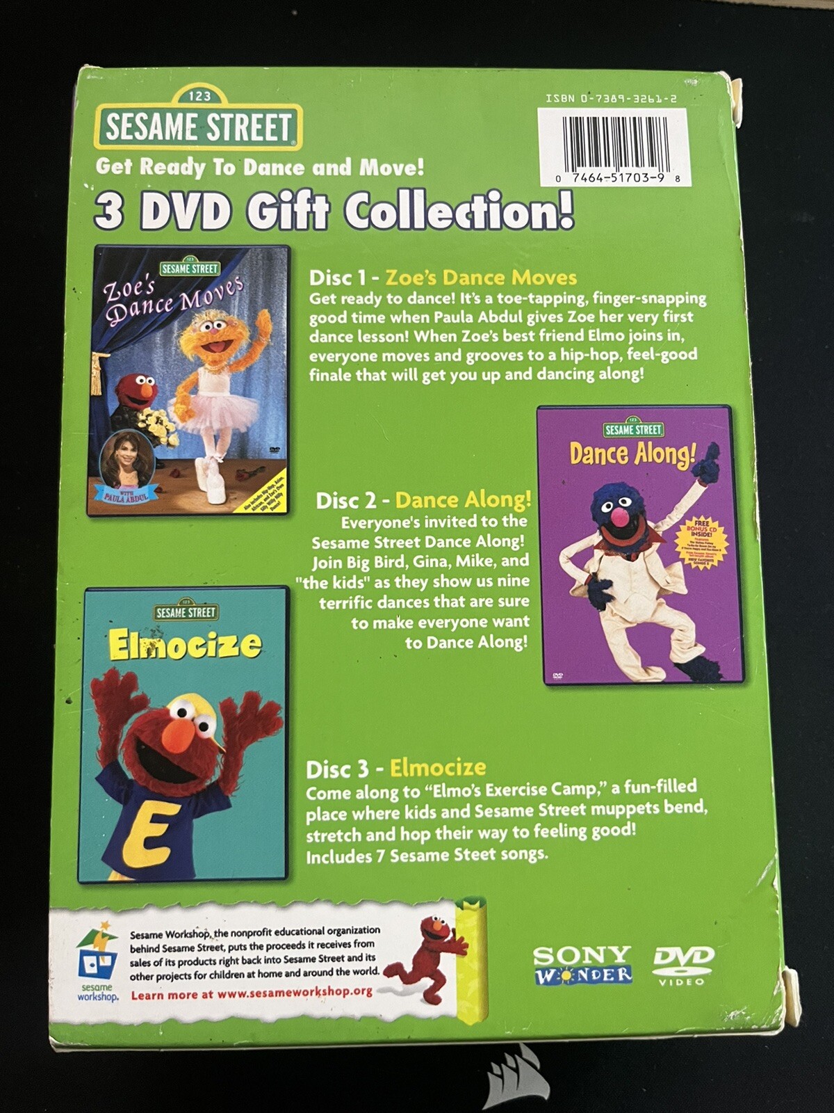 Sesame Street - Dance Move Box Set (DVD, 2006, 3-Disc Set) for sale ...
