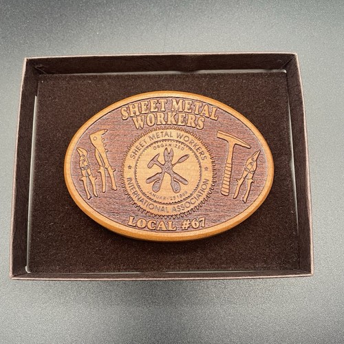 United Sheet Metal Workers Union Wooden Belt Buckle | eBay