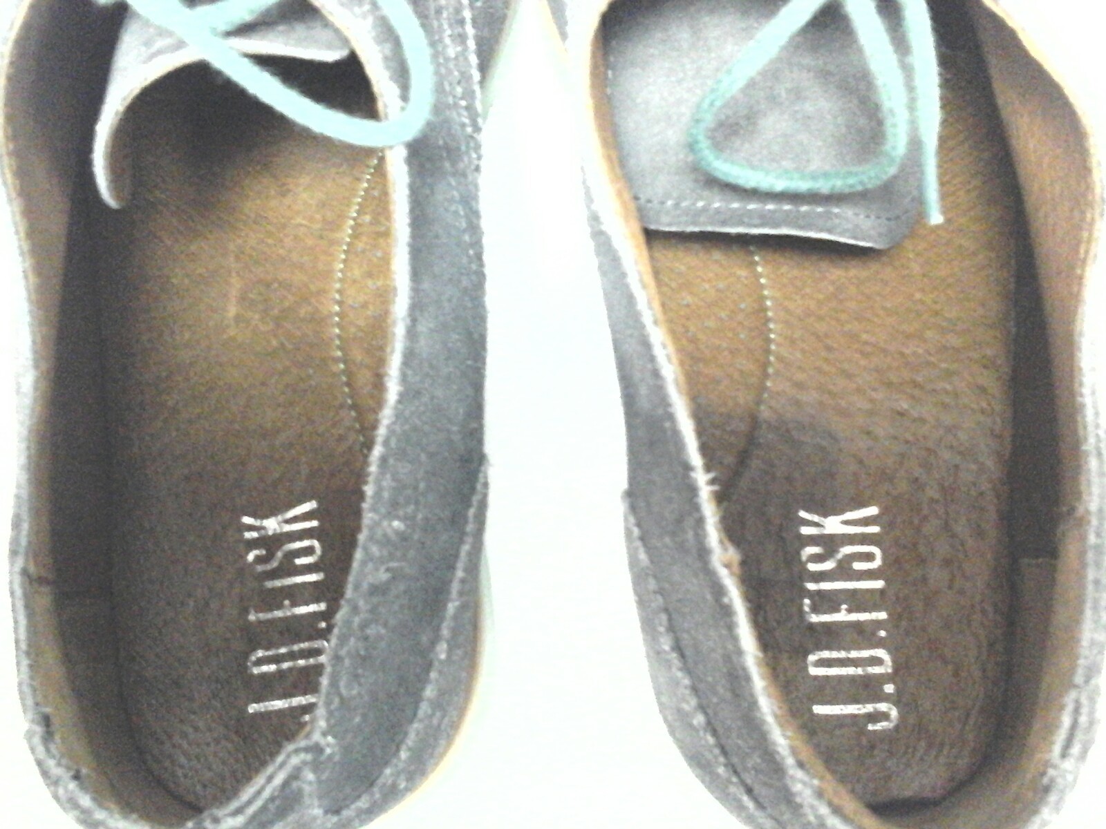JD FISK OXFORD SHOES GRAY Suede WINGTIP Green Sole Mens US 10.5 EU 44.5 ...