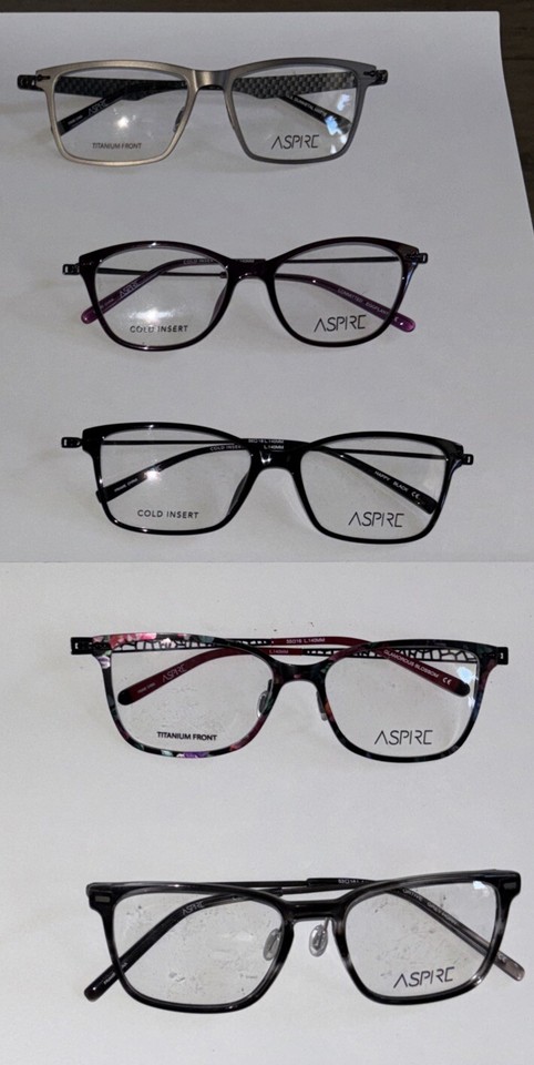 BRAND NEW ASPIRE EYEGLASSES FRAMES ONLY LOT OF TEN | eBay