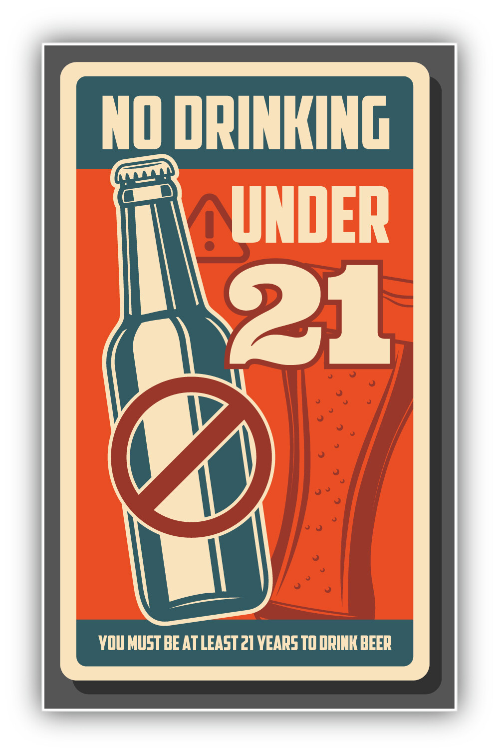 No Drinking Under 21 Vinyl Sticker Decal | eBay