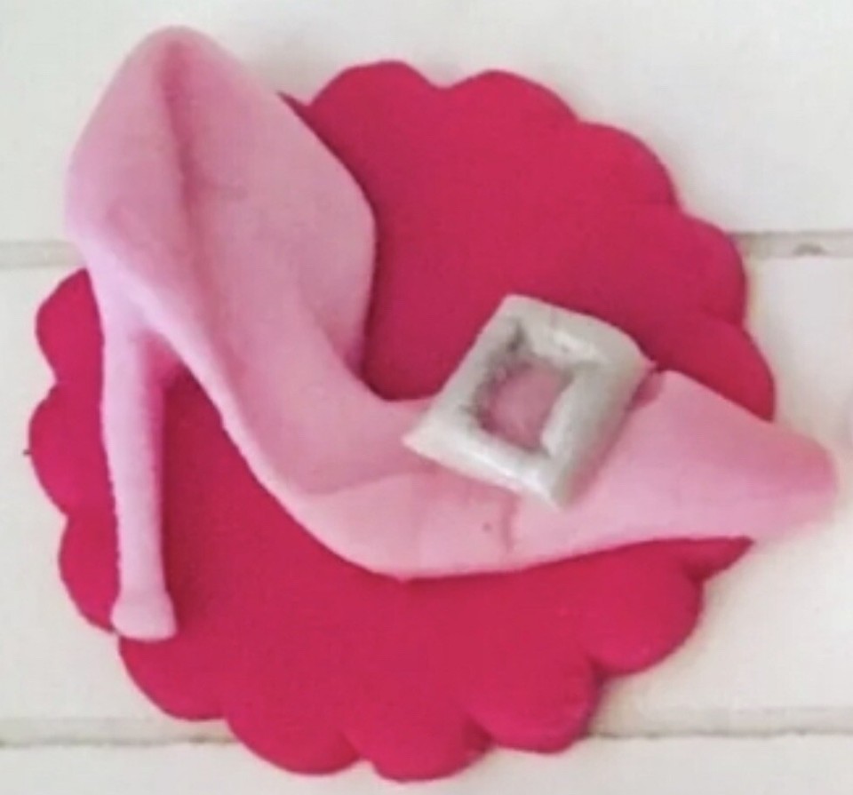 12 Edible Pink Shoes Handbags Makeup Fondant Cupcake Toppers Birthday ...