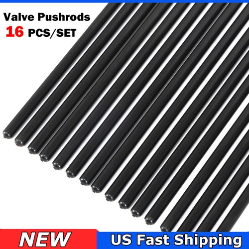 16pcs Valve Pushrods For GM LS 5/16" Hardened 7.400" LS1 LS3 4.8 5.3 5. ...