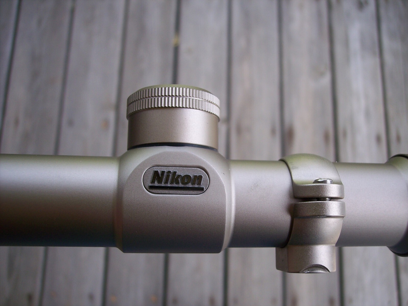 Nikon 5.5-16.5x44mm Titanium Rifle Scope ~Silver~ Nice W/Rings | eBay