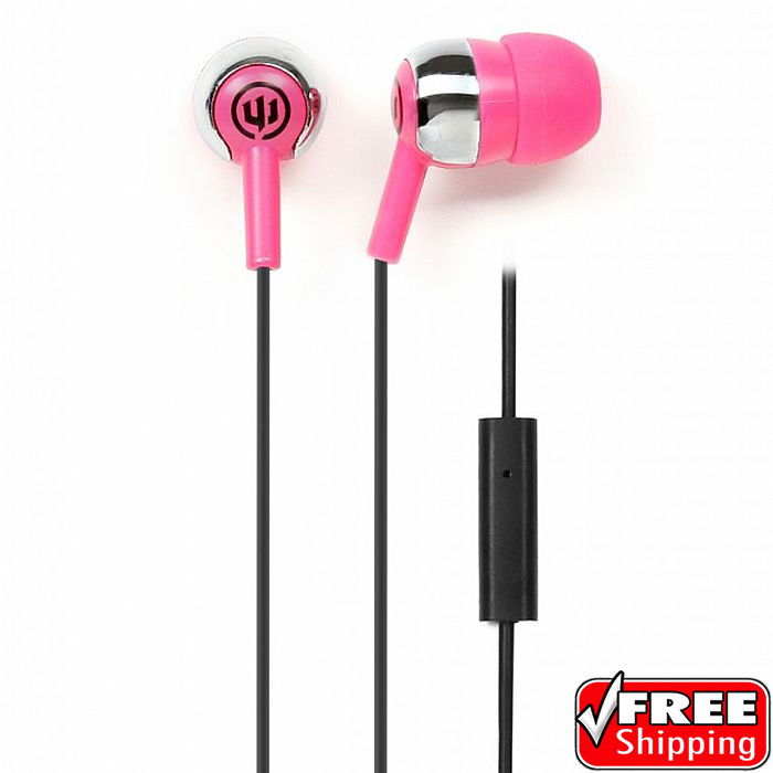 NEW Wicked Audio Stero In-Ear Deuce Earbuds Headphones Mic Pink iPhone ...