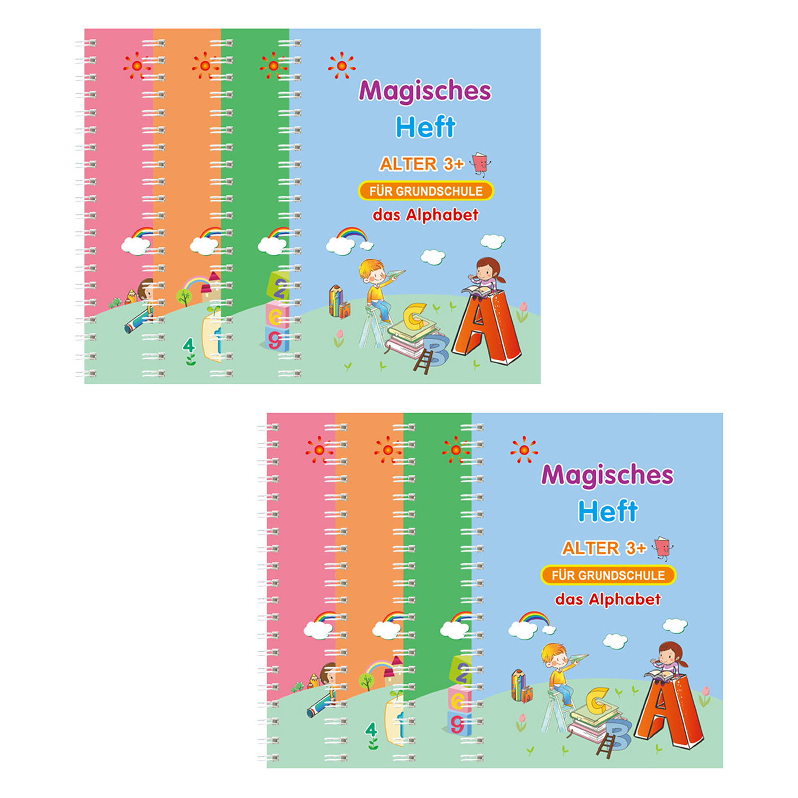 Numbers Handwriting Learning For Children German Exercise Book Reusable ...