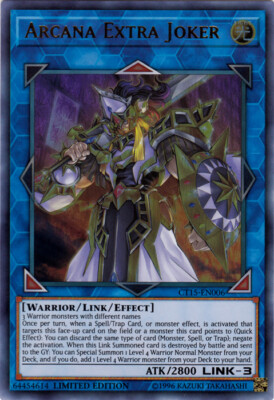 Arcana Extra Joker - CT15-EN006 - Ultra Rare - Limited Edition NM ...