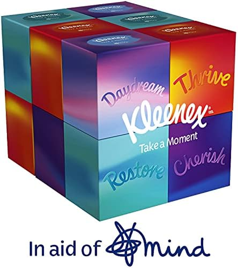 Kleenex Take a Moment Collection Tissues 12 Cube Boxes 4 Designs ...
